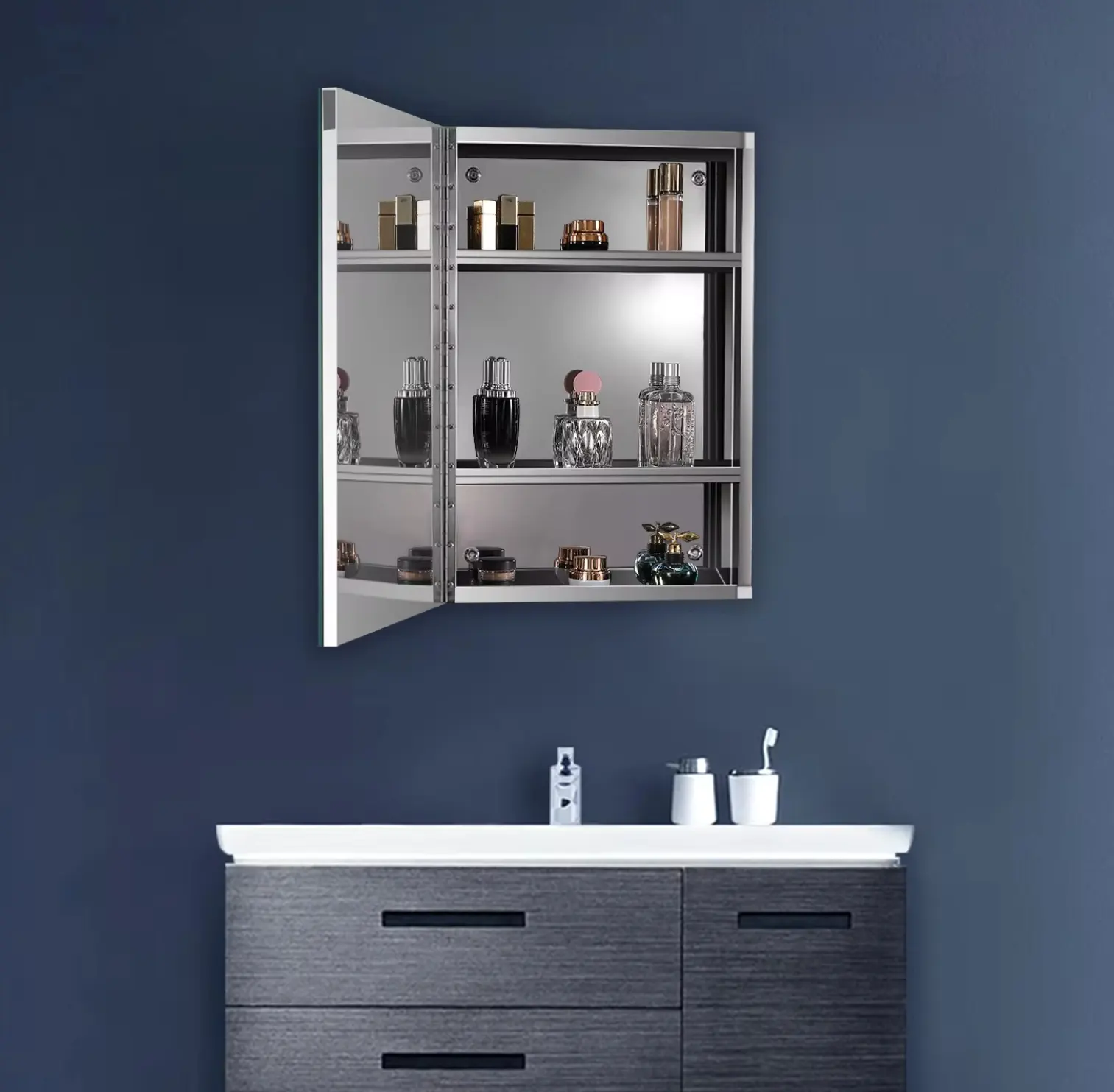 Bathroom 304 Stainless Steel Mirror Cabinet - Aosmay